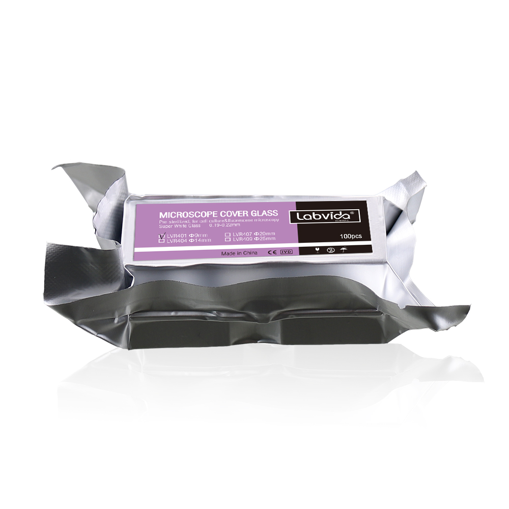 100pcs of Pre-cleaned Microscope Cover Glass, Sterile Circular ...