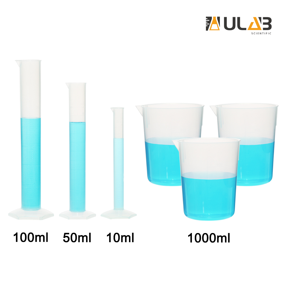 ULAB Scientific Stackable Graduated Plastic Beaker and Measuring ...